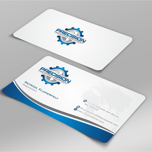 Precision Industrial Equipment Business Card Design | Business card contest