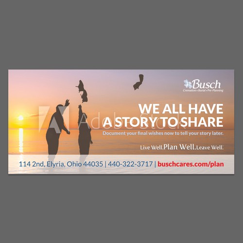 Create a custom billboard to drive awareness about a local funeral home ...