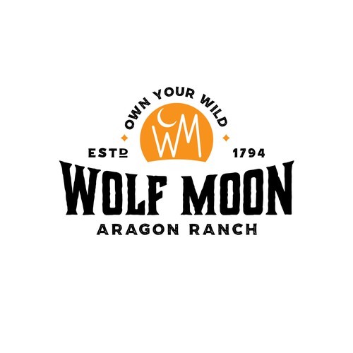 Designs | Design a logo for our ranch Wolf Moon Aragon Ranch that ...