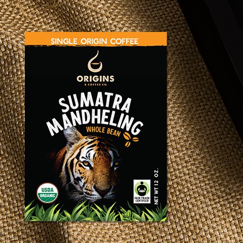 Designs | Origins Coffee Label | Product label contest