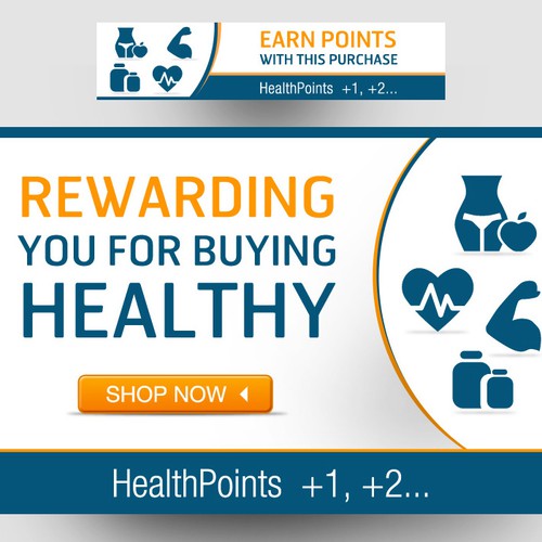 Rewards/Loyalty program banner ad for an online health store. | Banner ...