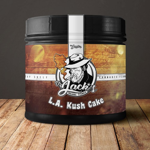 Cannabis Modern GLASS JAR Label | Product label contest