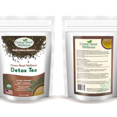Create a Healthy & Innovative Tea Label for Green Root Wellness ...
