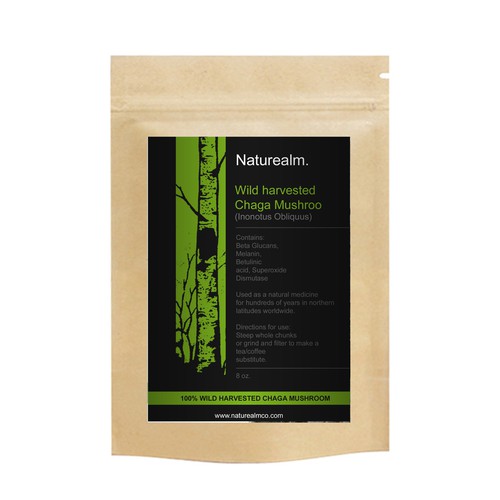Modern/Natural design Medicinal Mushroom label | Product label contest