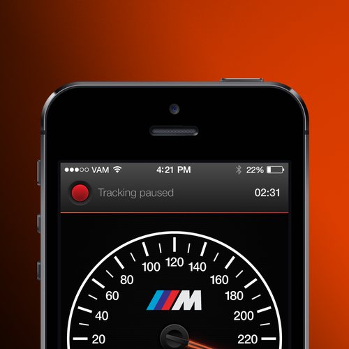 BMW M Power Speedometer APP Design | App design contest