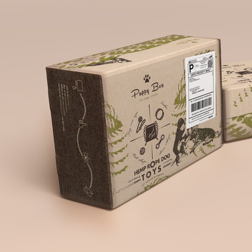 Hemp Rope dog toys packaging design | Product packaging contest