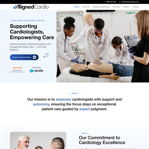 Designs | Website redesign for cardiology practice trying to attract ...