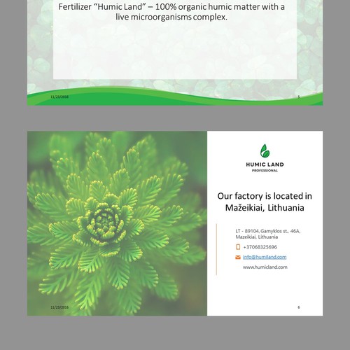 Presentation for Organic Fertilizer | PowerPoint template contest