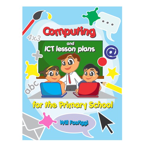 Resource book for teachers with an eye catching cartoon-style design ...
