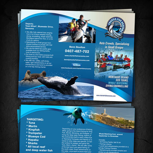 brochure design for Charter Fish Narooma | Brochure contest