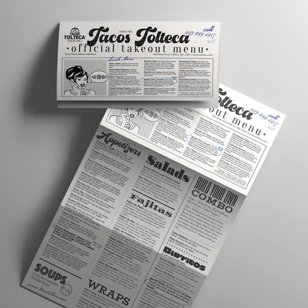 Redesign existing menu for my other kitchen | Menu contest | 99designs