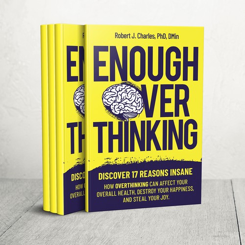 Designs | Design a Text-Based cover on Overthinking | Book cover contest