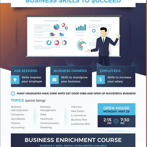Business Enrichment Course Flyer | Postcard, flyer or print contest