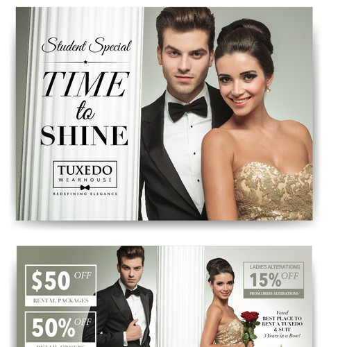 2018 Tuxedo Wearhouse Prom Flyer | Concours: carte postale, flyer ou print
