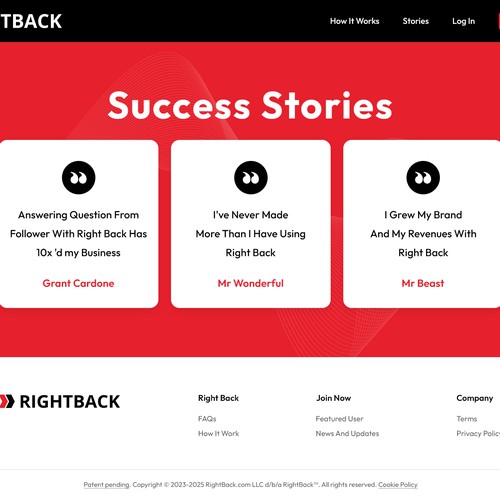 Designs | RightBack Landing Page | Landing page design contest