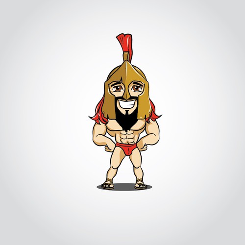 Designs | Design a funny Spartan Guy Cartoon wearing red underwear and ...