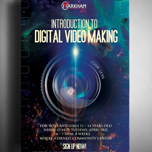 Poster for "Introduction to Digital Video Making" course | Poster contest