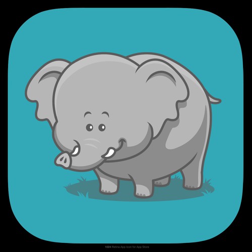 Create a Cute Elephant Mobile App Icon | Icon or button contest