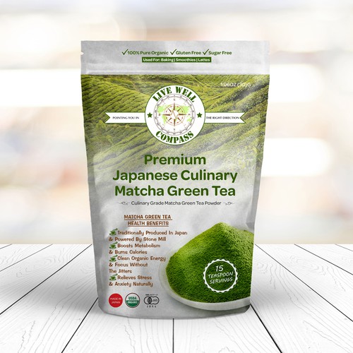 Vintage / Modern Packaging & Logo Design for our Japaneses Matcha Green ...