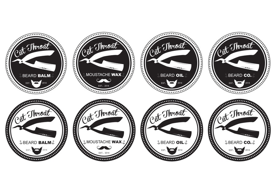 Bearded Men! A logo for Cut Throat Beard Balm | Logo design contest