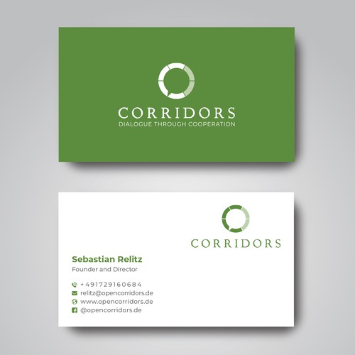 Modern business card for NGO; Logos available | Business card contest