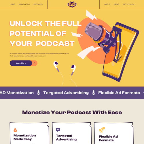 Designs | Blue Pods landing page design contest | Landing page design ...