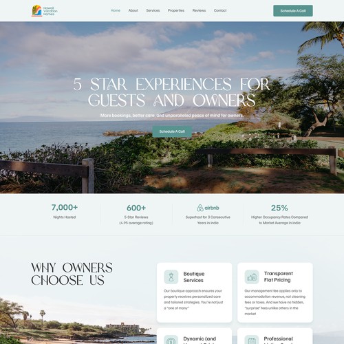 Designs | Hawaii Property Management Website to Appeal to Vacation Home ...