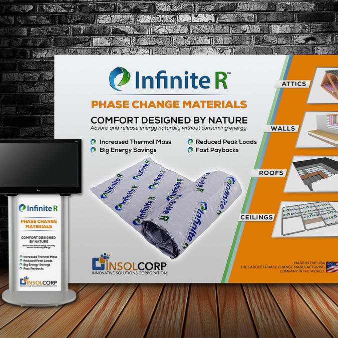 Create a trade show banner for a revolutionary phase change energy ...