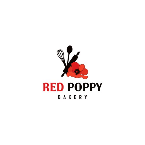 Designs | Red Poppy - Design a fun, modern logo for a bakery | Logo ...