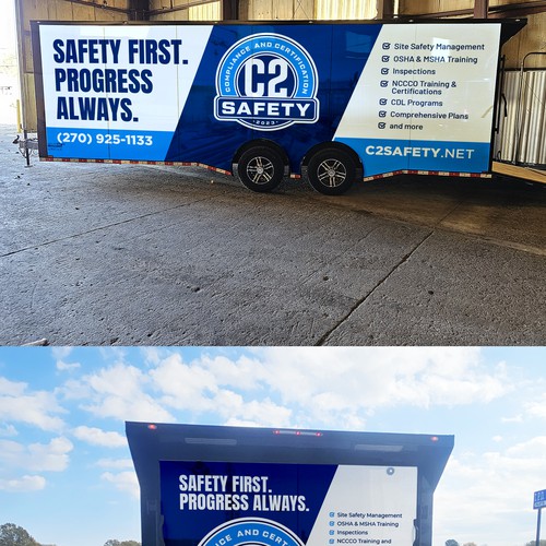 Designs | FULL Trailer Wrap - Construction Safety Company | Car, truck ...