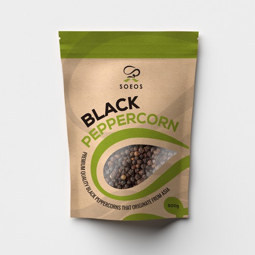 Need product packaging design for black peppercorns. | Product ...