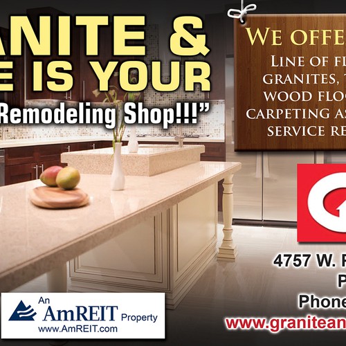 Create an ad for Granite and More | Postcard, flyer or print contest