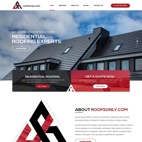 Designs | POWERful Strong Roofing Site | Web page design contest