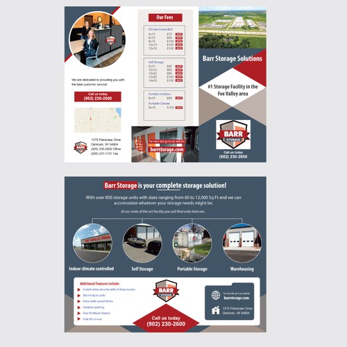 Storage Facility Brochure | Postcard, flyer or print contest