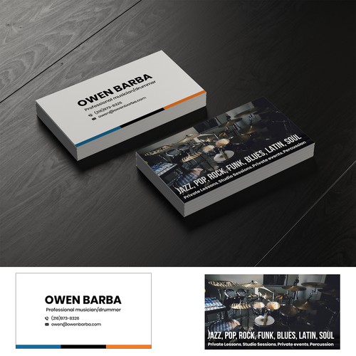Jazz musician business card | Business card contest