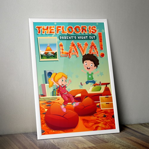 Cartoon Lava Monster Poster | Poster contest
