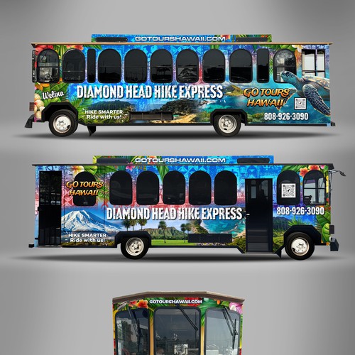 Designs | wrap our Hawaiian tour trolley! | Car, truck or van wrap contest