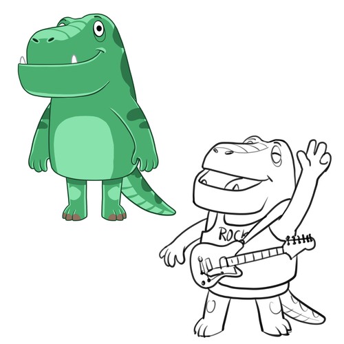 Designs | *** 2D simplistic, abstract human-like Tyrannosaurus ...