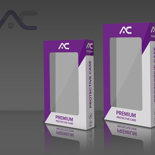 Create a Modern packaging design for a high tech cell phone accessory ...