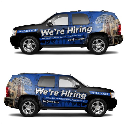 Designs | Recruiting Vehicle Wrap for City of Oakland PD | Car, truck ...