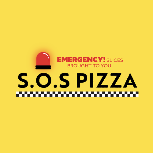 Design a loud new york style pizza van logo based on emergency bold ...