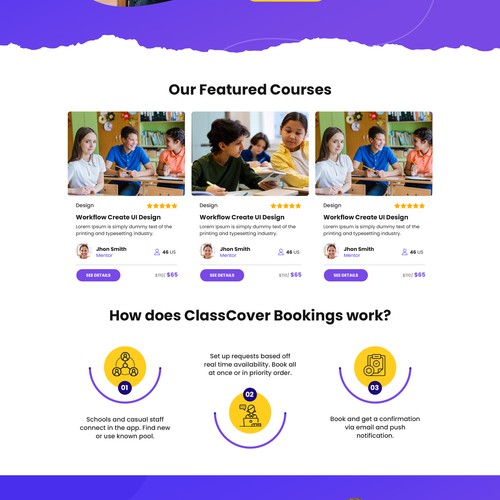 Designs | Quick cash - Simple one page Education site design | Landing ...