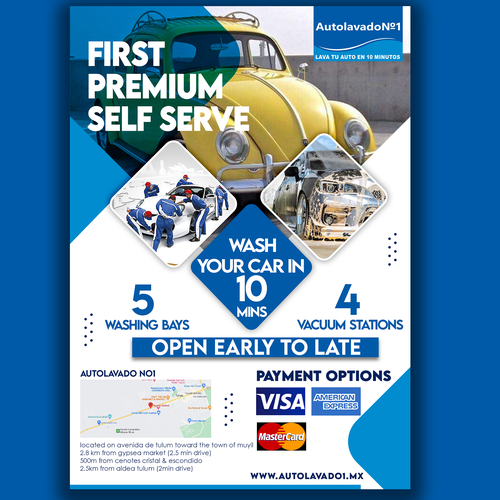 Designs | Self serve car wash flyer design | Postcard, flyer or print ...
