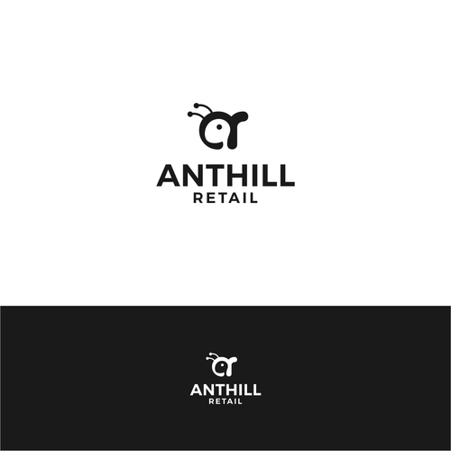 A logo for Anthill Retail (bringing synergy with experts working hard ...