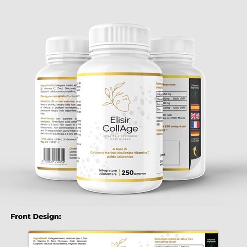 Designs | Elisir CollAge - Peel Back - Multi Lingual - Label Creation ...
