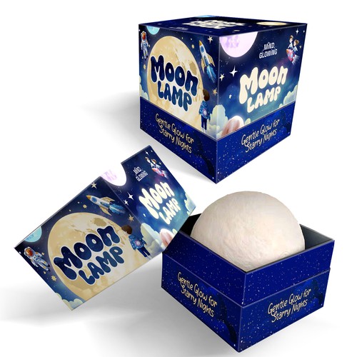 Designs | A beautiful & engaging box design for our Moon Lamp, a ...