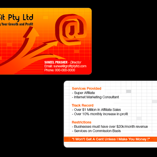 Business Card Design - 2 Sided - For Internet Marketing Business ...
