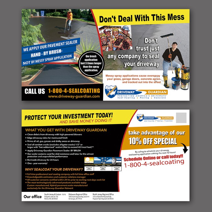 Post Card For Driveway Sealcoating Company | Postcard, flyer or print ...