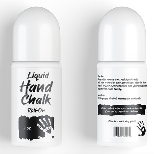 Designs | Product label for liquid hand chalk | Product label contest