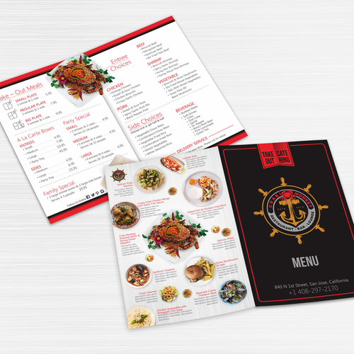 Take out - Catering Menu | Menu contest